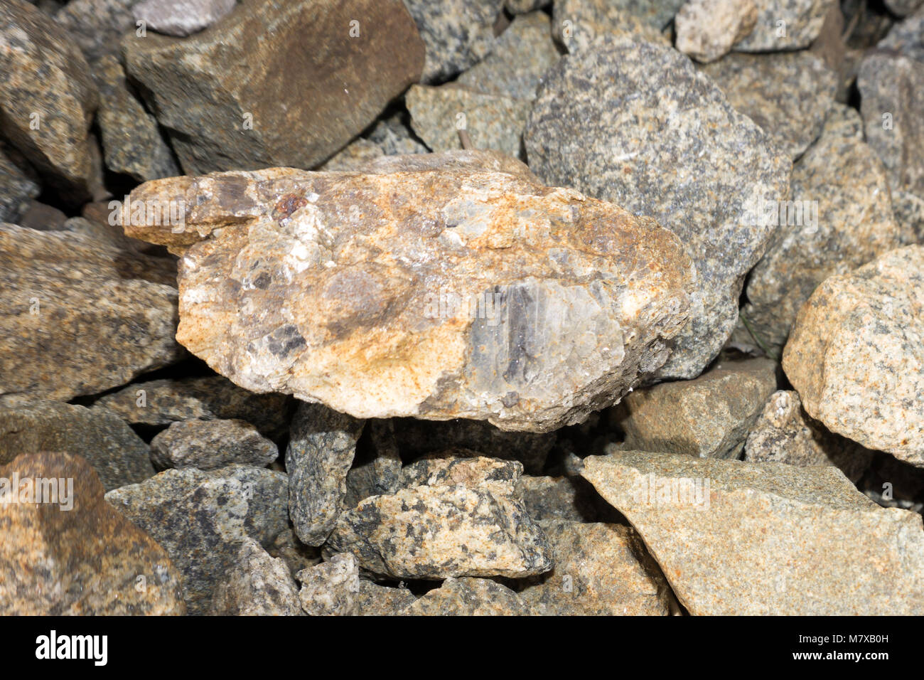 Stone texture, Crushed stone, ballast Stock Photo - Alamy