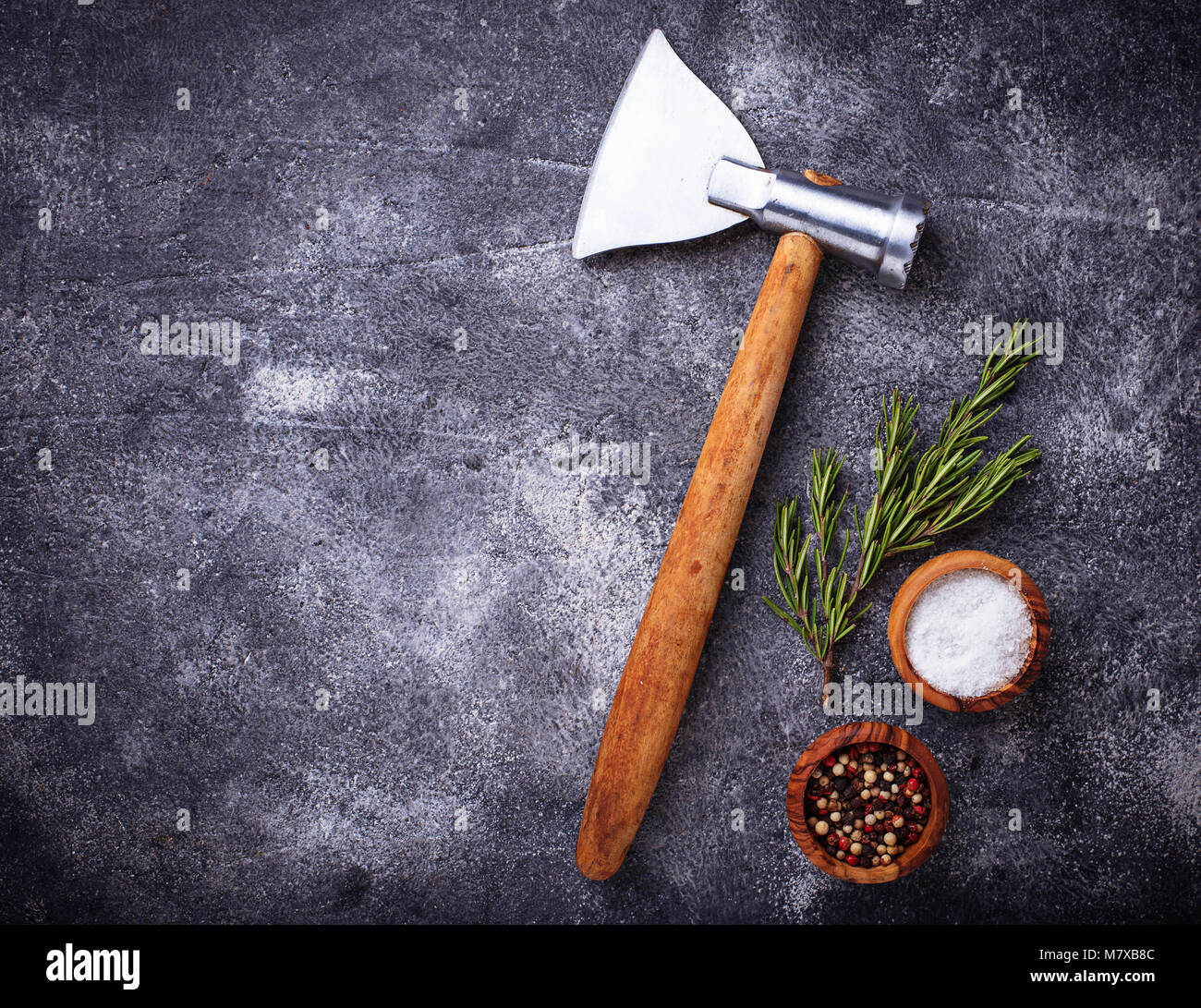 Butchers axe for meat and spices Stock Photo - Alamy
