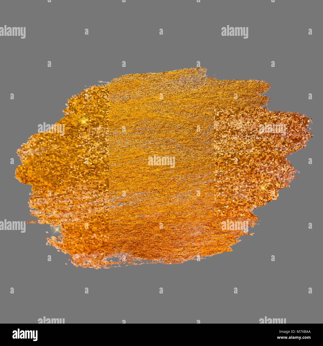 Gold Paint Glittering Textured Art Illustration. Vector Illustration ...