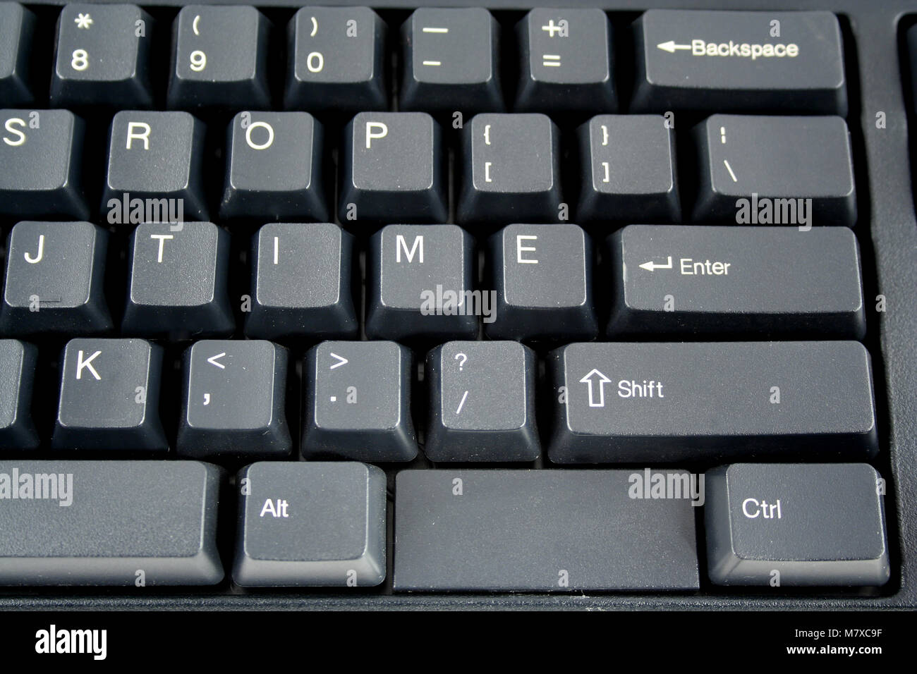 The word time spelled hi-res stock photography and images - Alamy