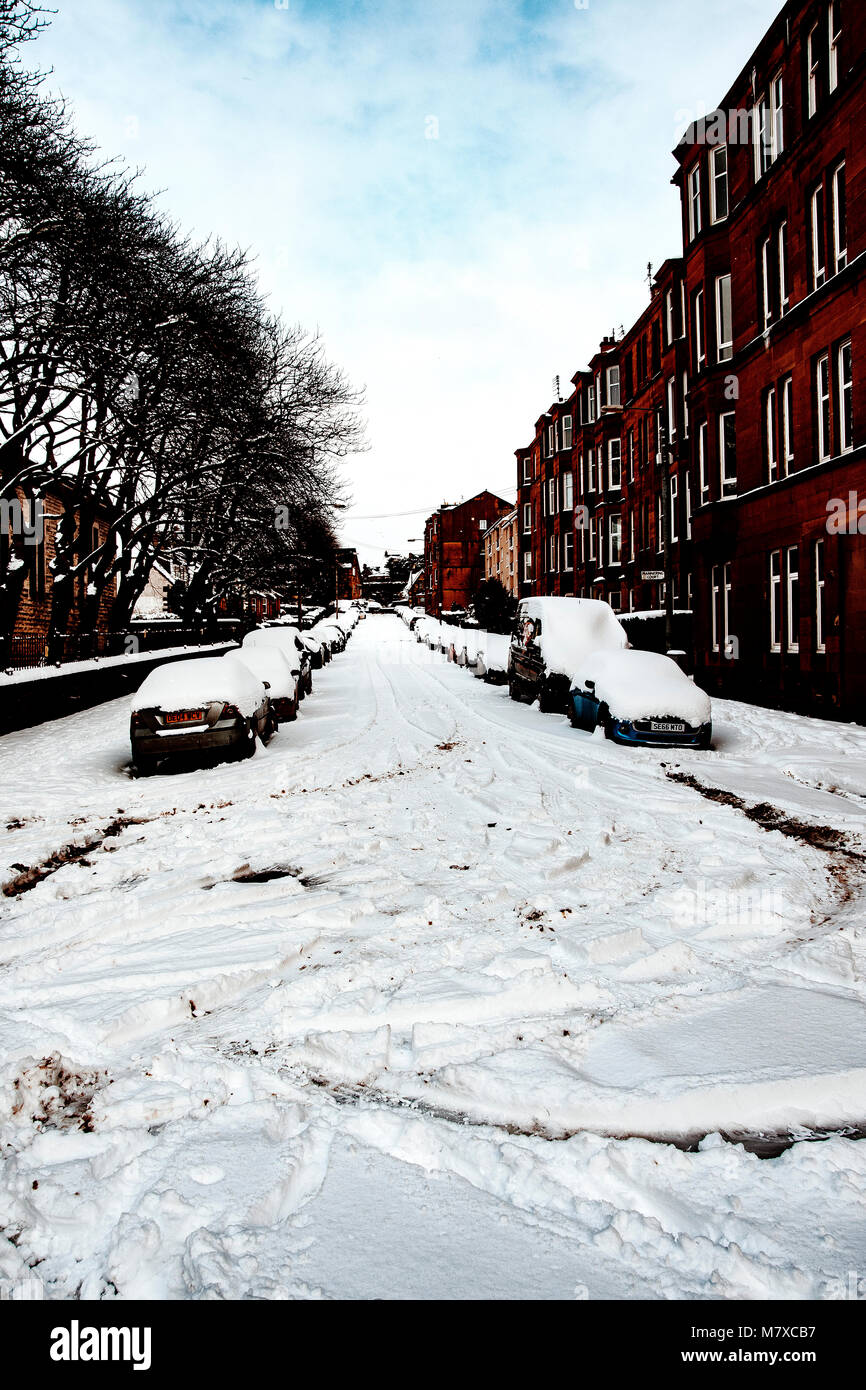 Pollokshaws in the Snow, Glasgow Stock Photo - Alamy