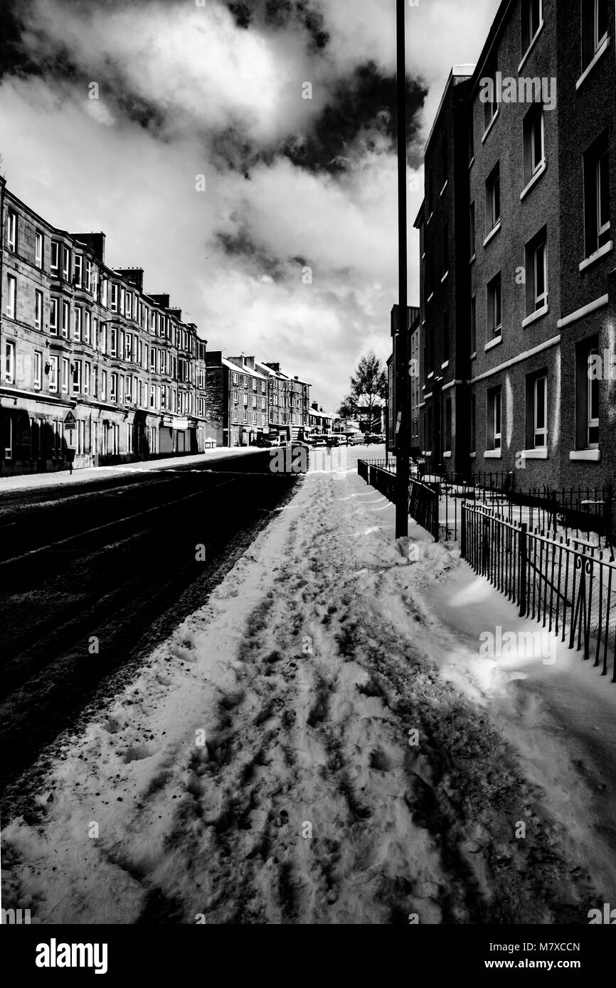 Pollokshaws in the Snow, Glasgow Stock Photo - Alamy