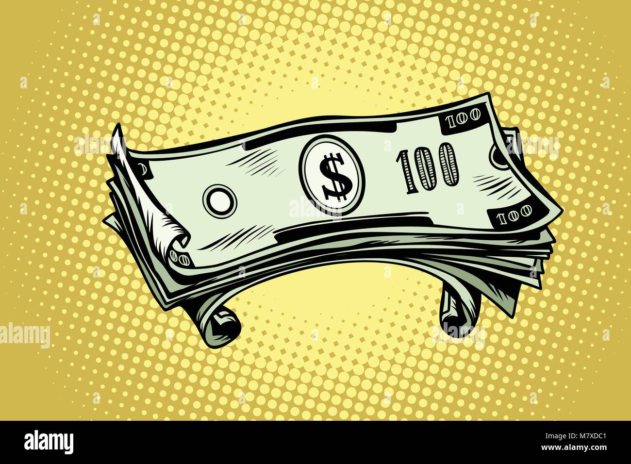 Us dollar bill green stack Stock Vector Images - Alamy