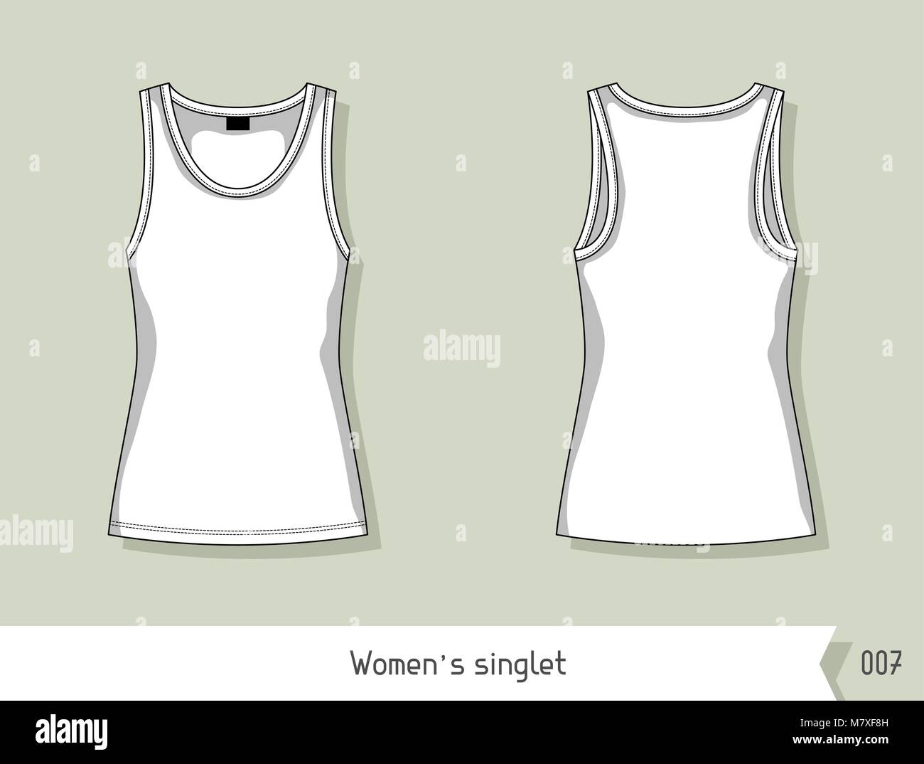 Women singlet. Template for design, easily editable by layers Stock ...