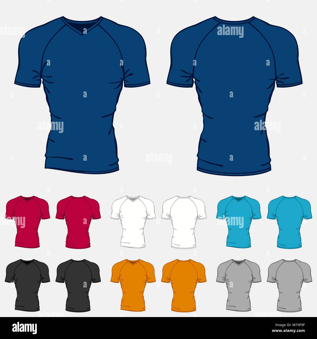 Set of colored t-shirts templates for men Stock Vector Image & Art - Alamy