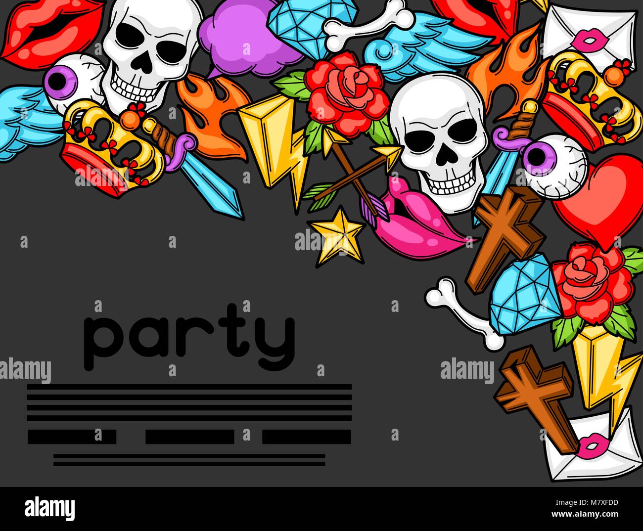 Fire sword tattoo illustration hi-res stock photography and images - Alamy