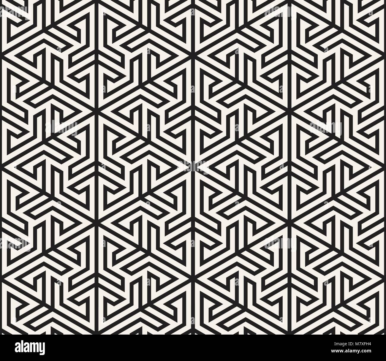 Vector seamless pattern. Modern stylish abstract texture. Repeating geometric tiling from ...