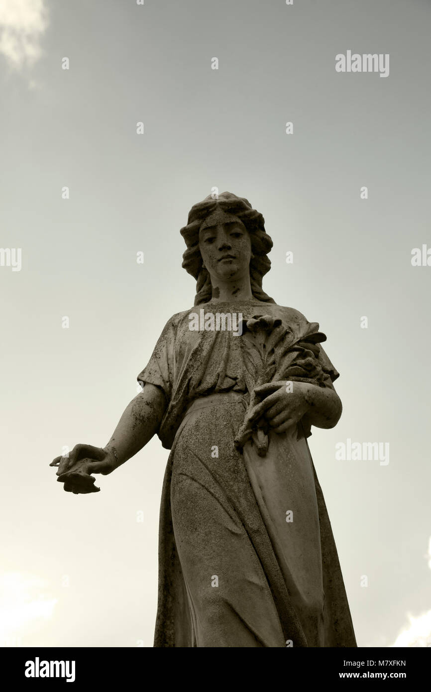 Female Graveyard Statue Stock Photo - Alamy