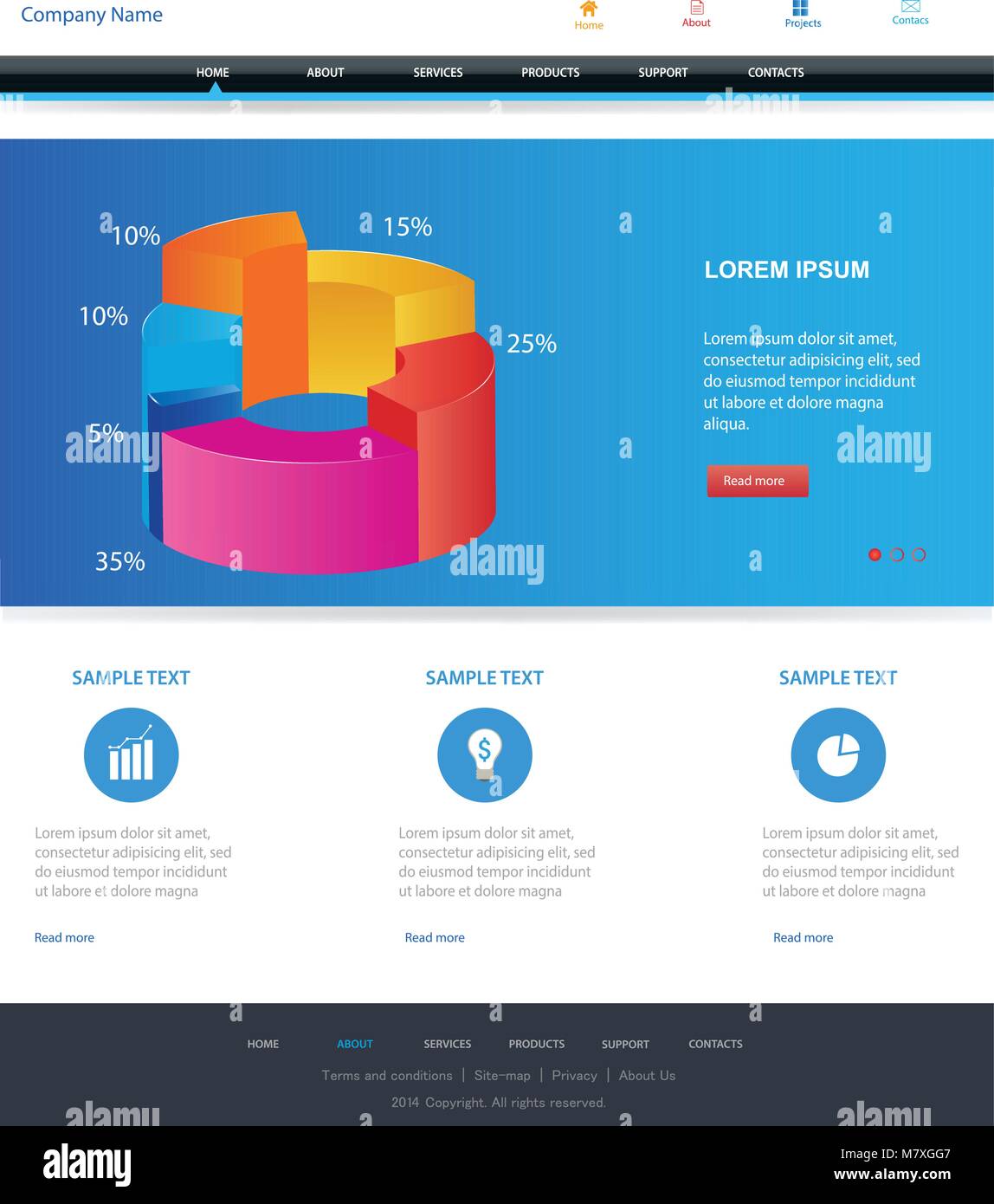 Web Design Website Vector Elements. Responsive web design concept Stock ...