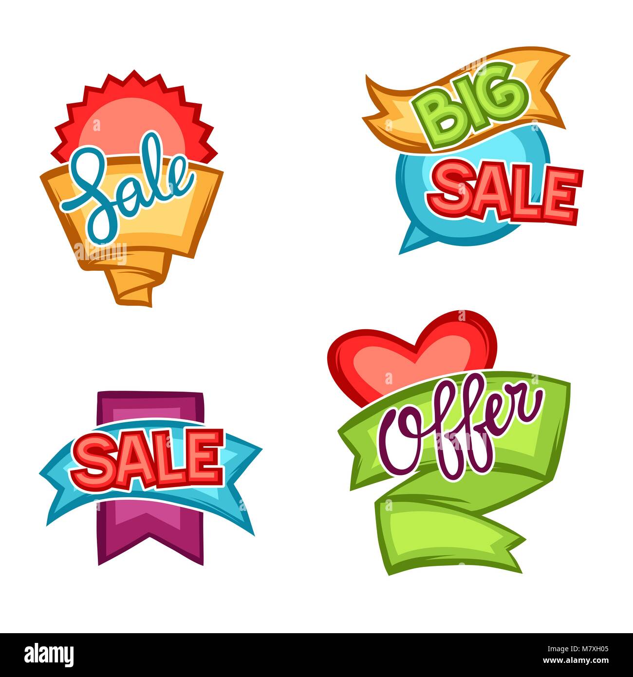 Big collection retro cartoon Cut Out Stock Images & Pictures - Alamy