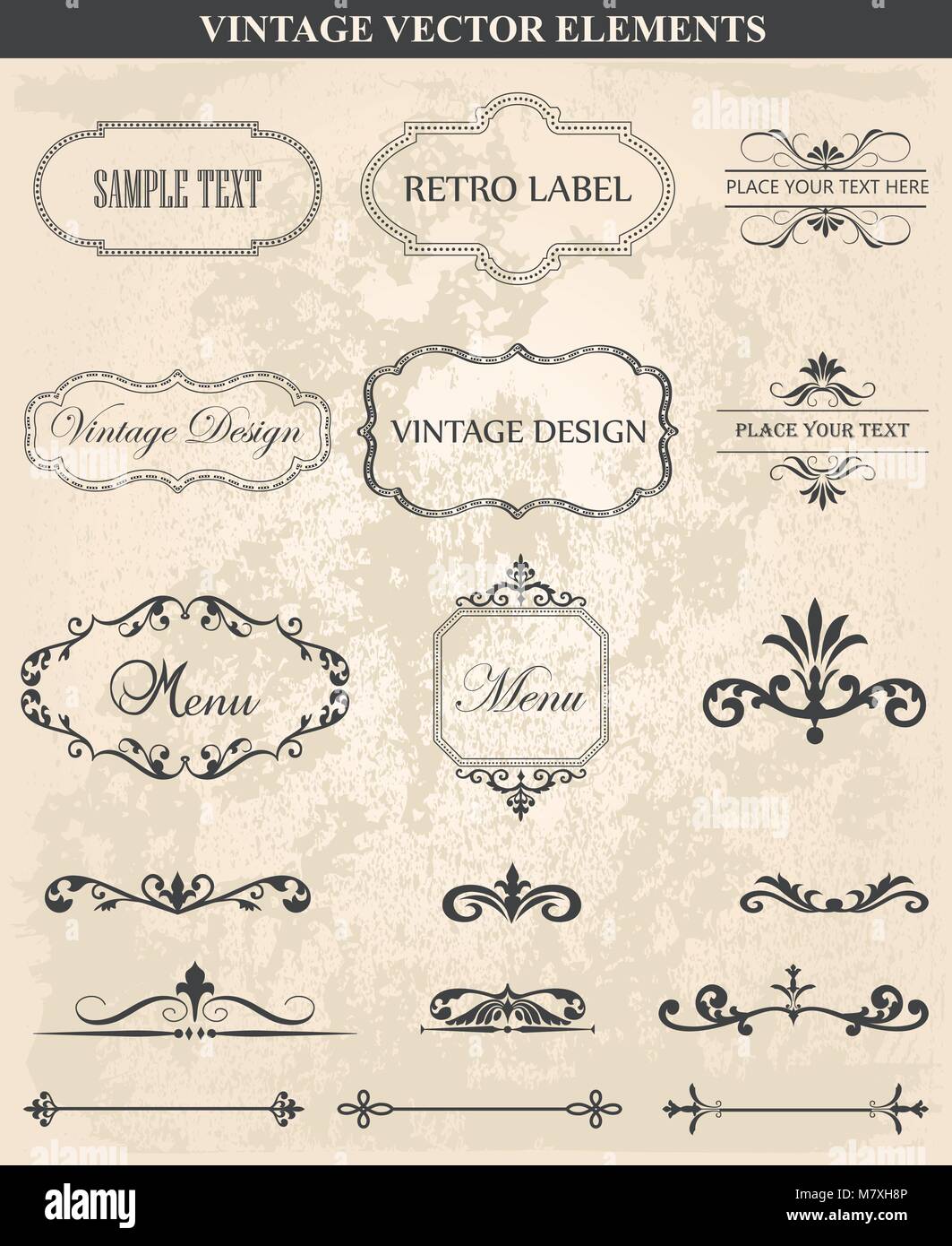 Vector Vintage Frames Free Download