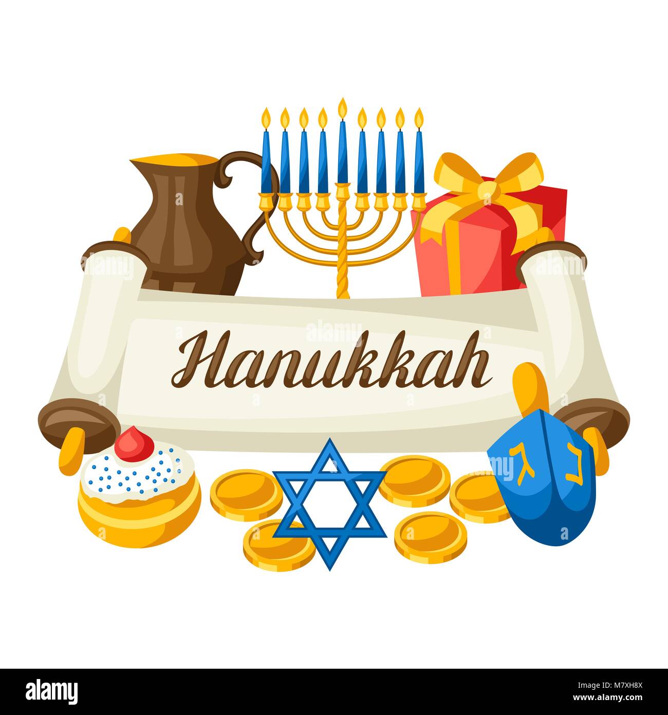 Jewish holiday greeting banner Cut Out Stock Images & Pictures - Alamy