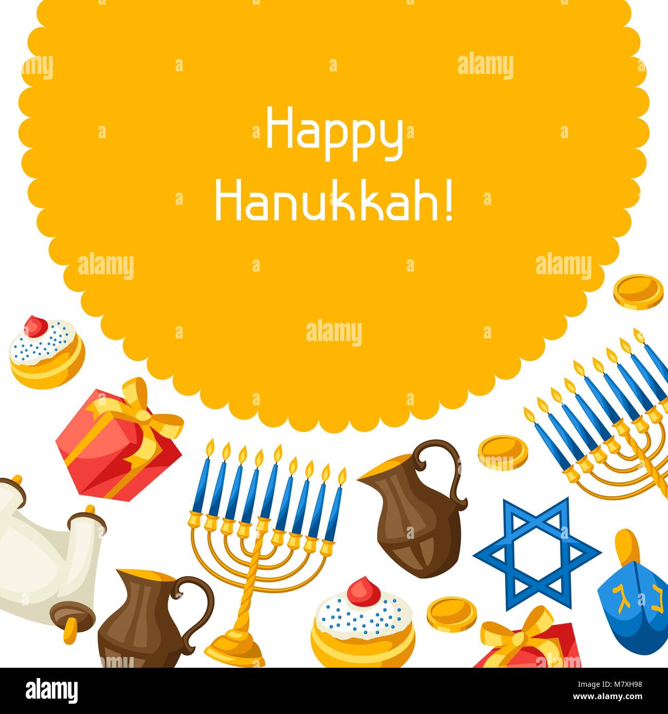 Jewish tradition hanukkah celebration Stock Vector Images - Alamy