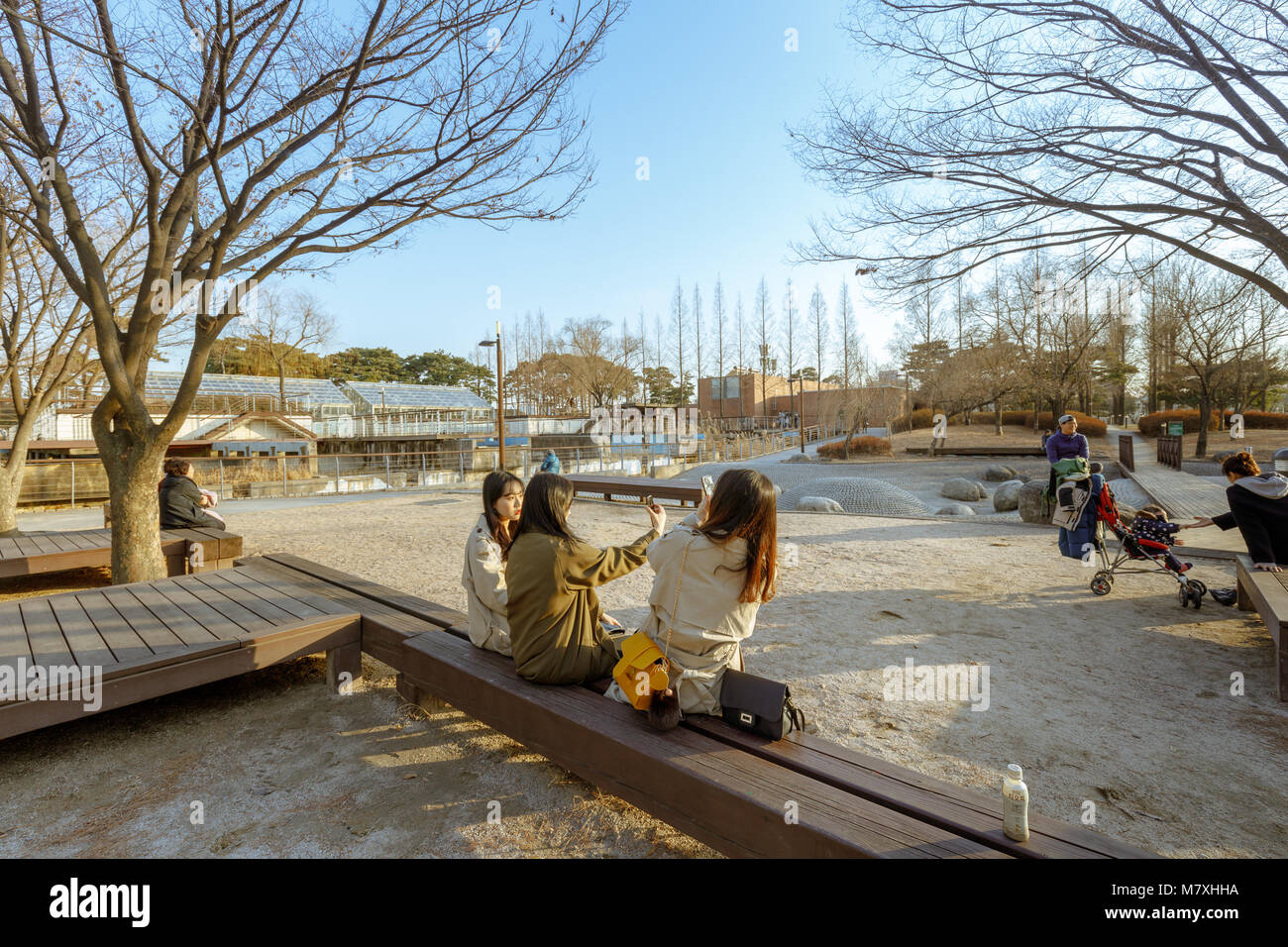 Seoul, South Korea - March 3, 2018 : View of the Seonyudo Park in Seoul ...