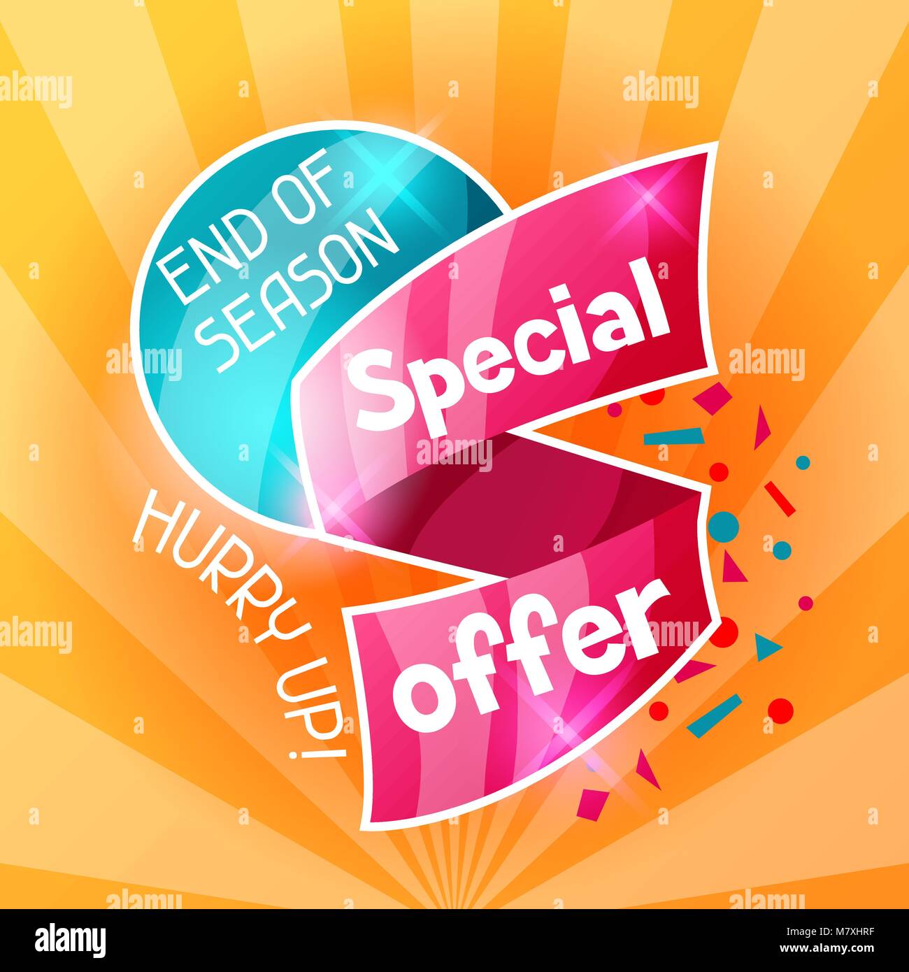 Sale banner. Advertising flyer for commerce, discount and special offer ...