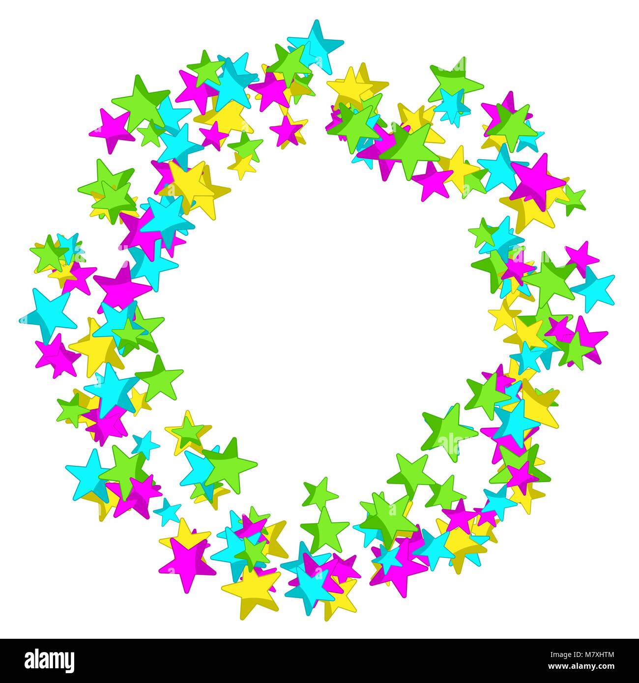 Colourful Star Borders And Frames