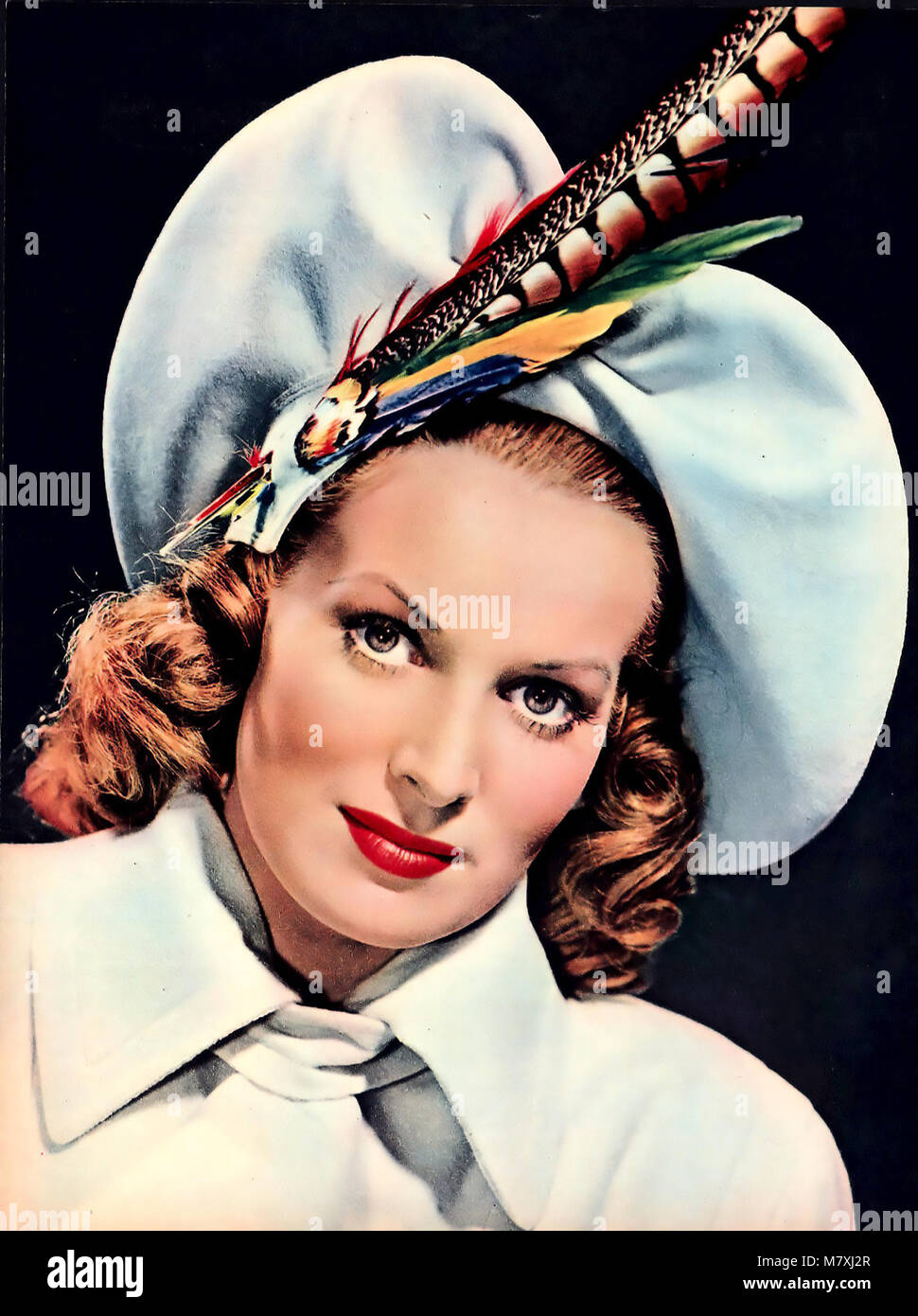 MAUREEN O'HARA (1920-2015) Irish-American film actress in 1947 Stock ...