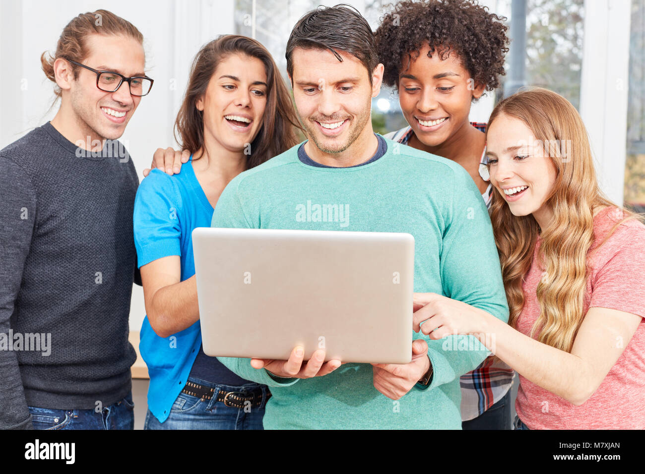 Students as business start-up team are happy about success in social ...