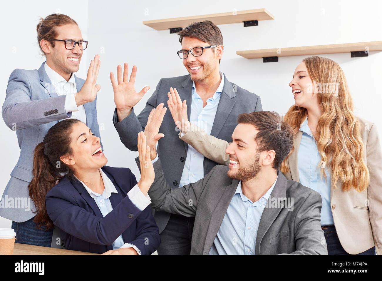 Man gives high five hi-res stock photography and images - Alamy