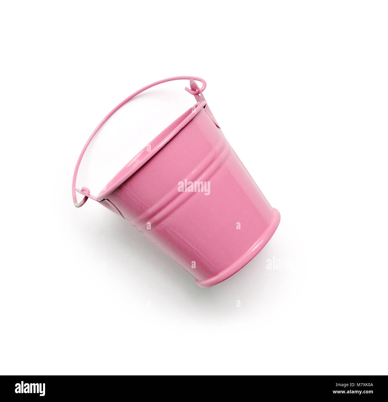 Pink Bucket, isolated clipping mask on white background with path, top ...