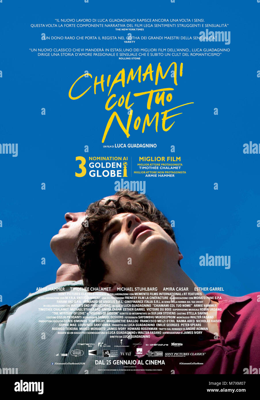 CALL ME BY YOUR NAME, (aka CHIAMAMI COL TUO NOME), Italian poster, from ...