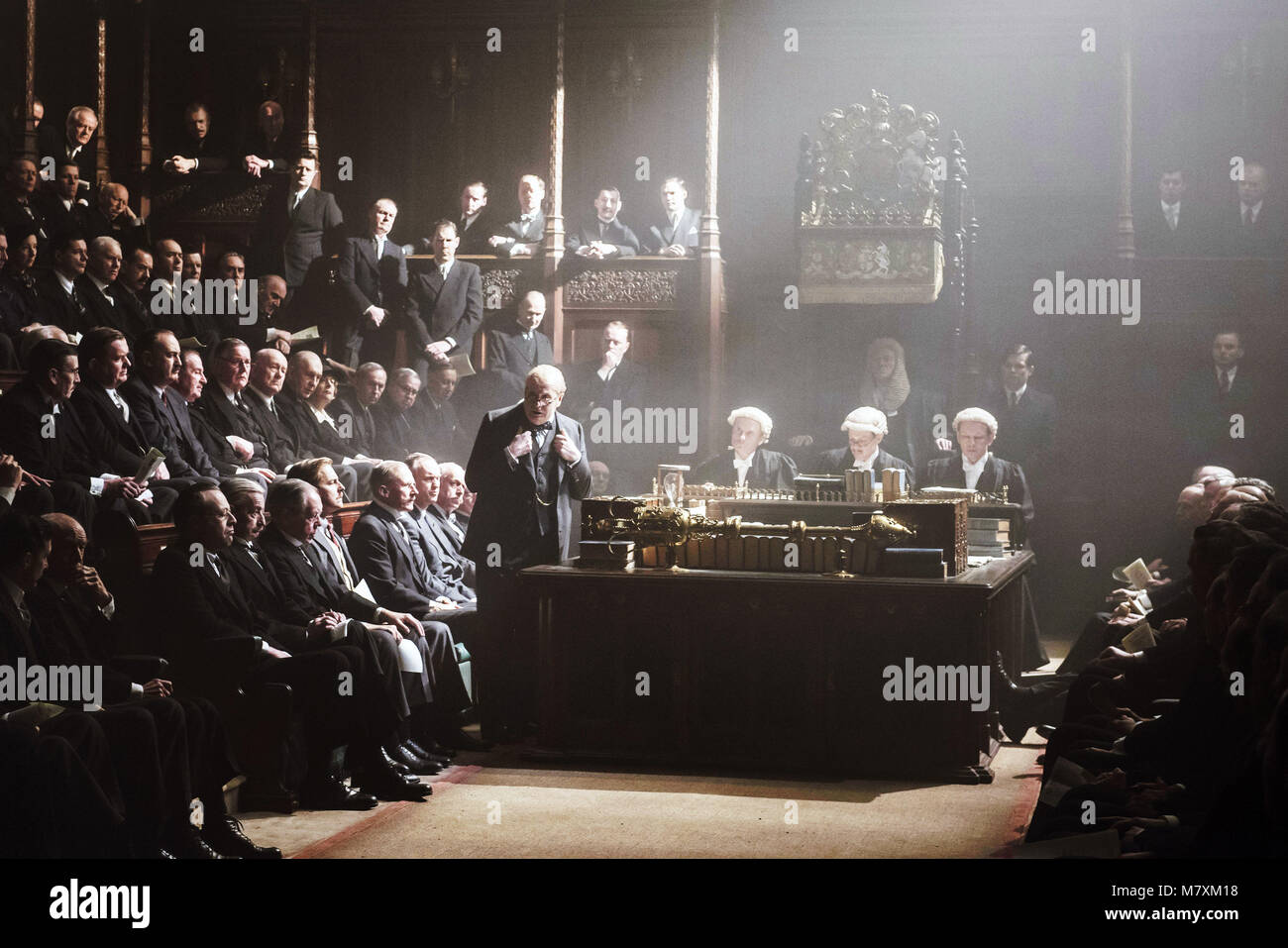 DARKEST HOUR, standing: Gary Oldman as Winston Churchill, 2017. © Focus ...