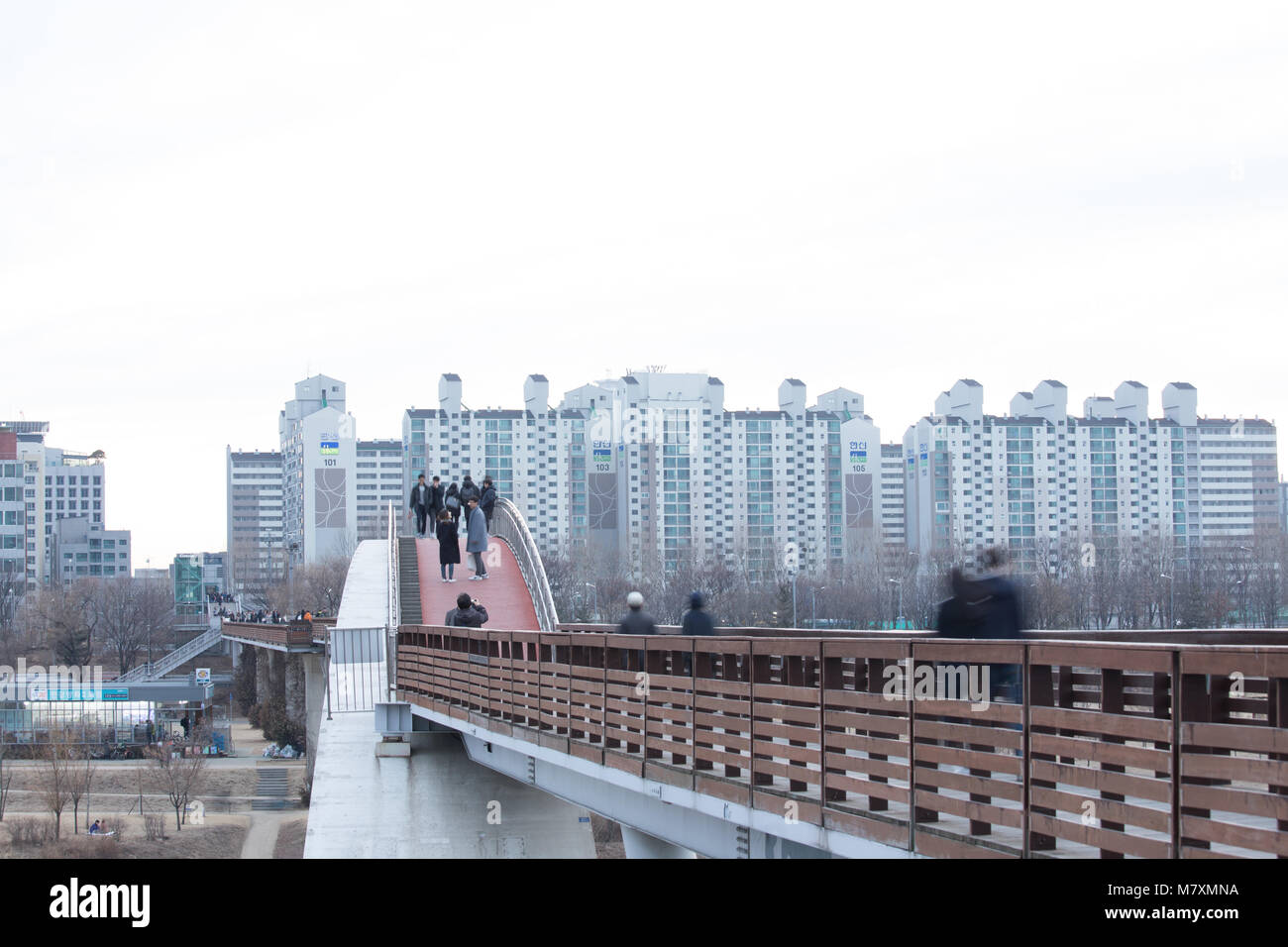 Seoul, South Korea - March 3, 2018 : Bridge view of the Seonyudo Park ...