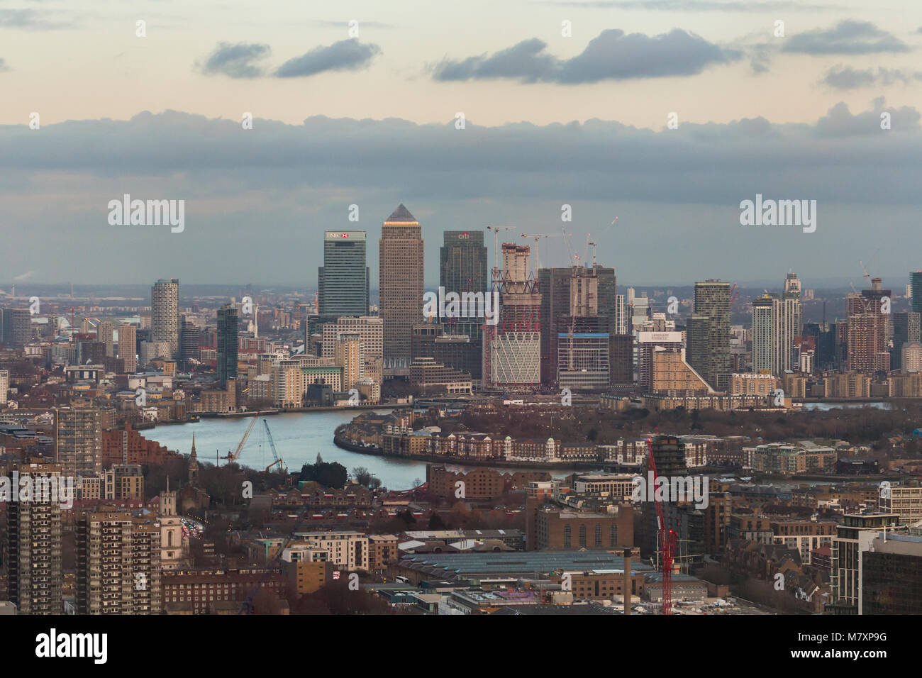 Canary wharf aerial view 2018 hi-res stock photography and images - Alamy