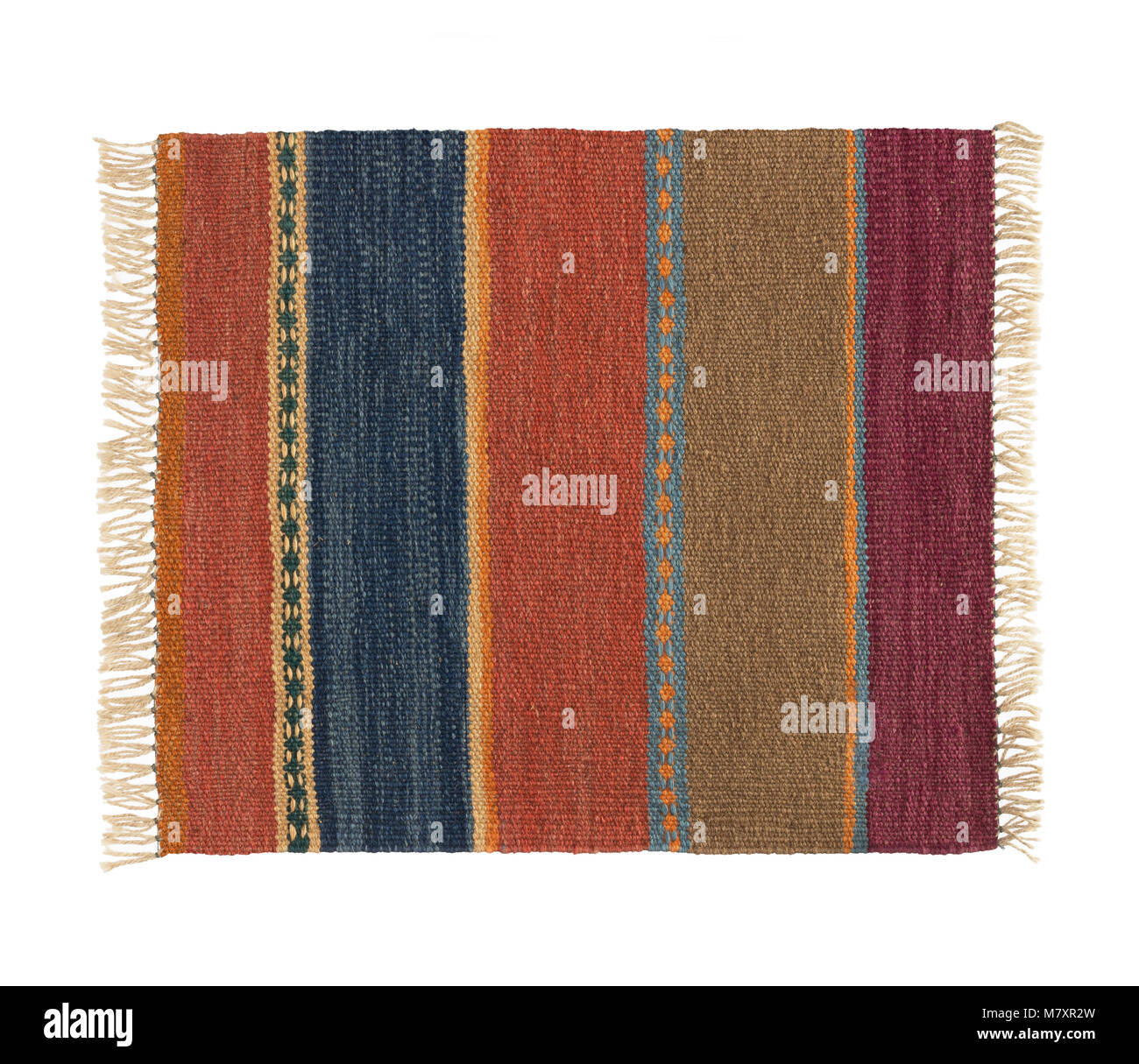 Traditional handmade colorful rug, isolated Stock Photo - Alamy