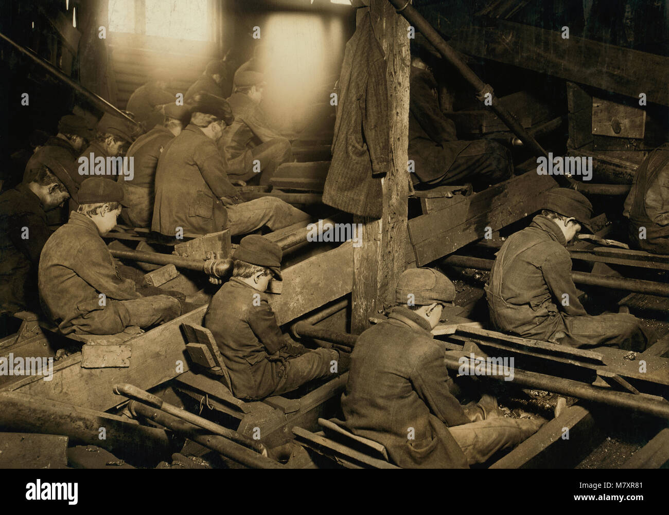 Group of Breaker Boys Surrounded by Hazardous Dust in Ewan Breaker ...