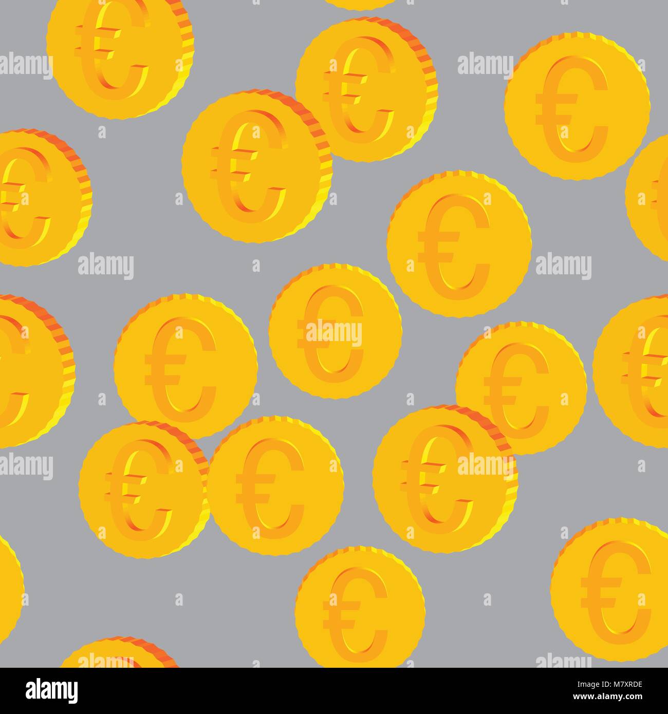 Coins with Euro Symbols Seamless Pattern Stock Vector Image & Art - Alamy