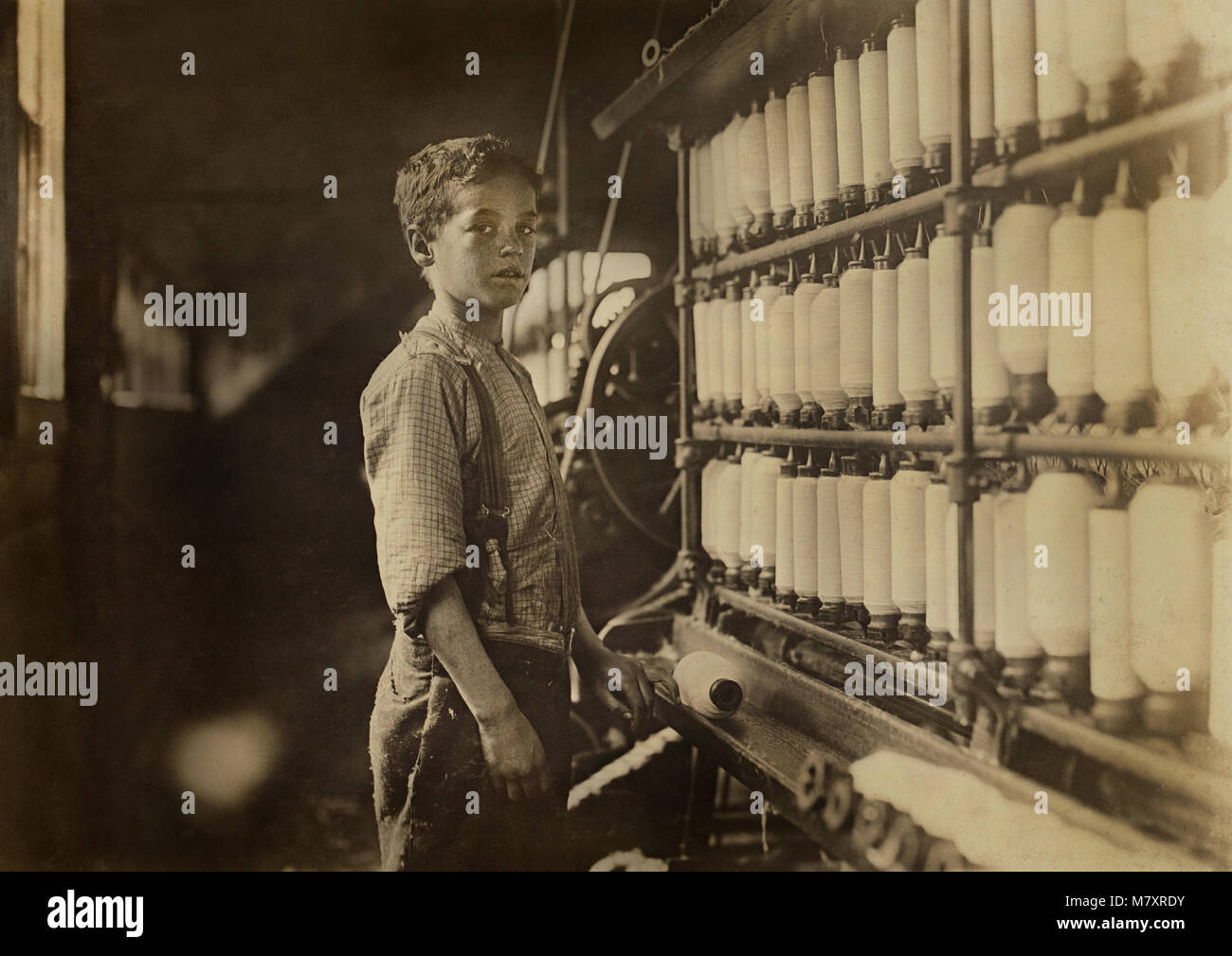 John Dempsey, 11 or 12 years old, Worker in Mule-Spinning Room, Jackson Mill, Fiskeville, Rhode ...