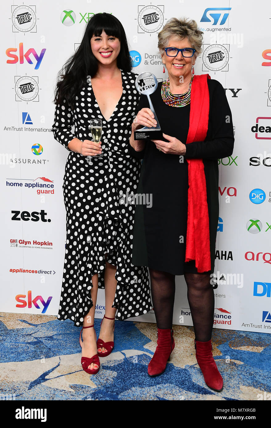 Michelle Hemsley (left) and Prue Leith with the award for Food ...