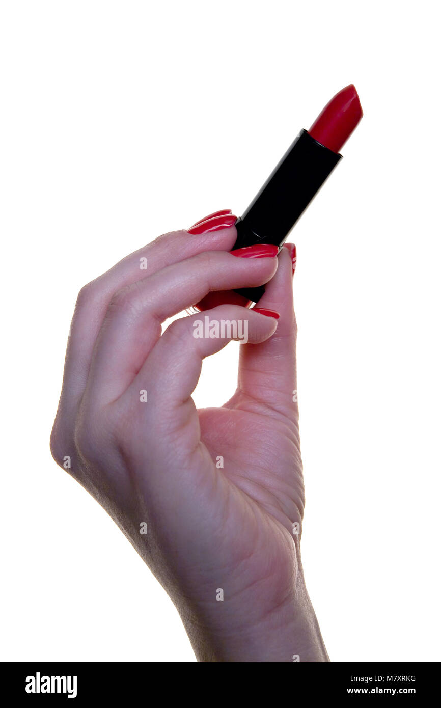 Hand fingers lipstick hi-res stock photography and images - Alamy