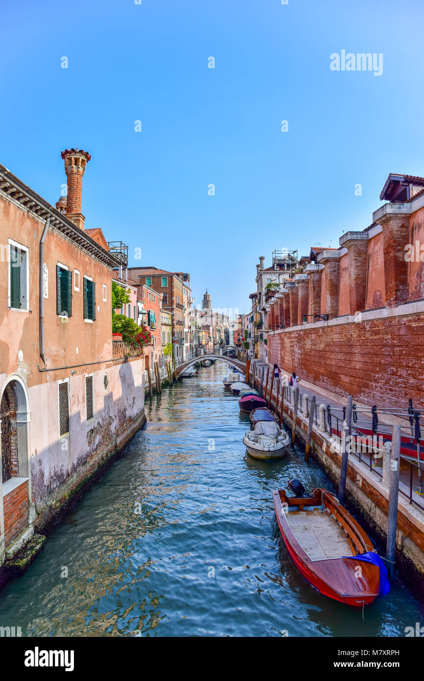 View along a canal, Venice Stock Photo - Alamy