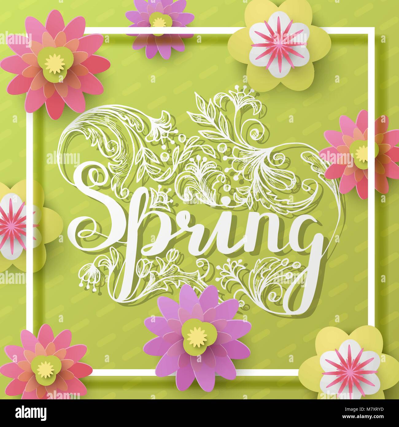 Fresh spring background with lettering Stock Vector Image & Art - Alamy