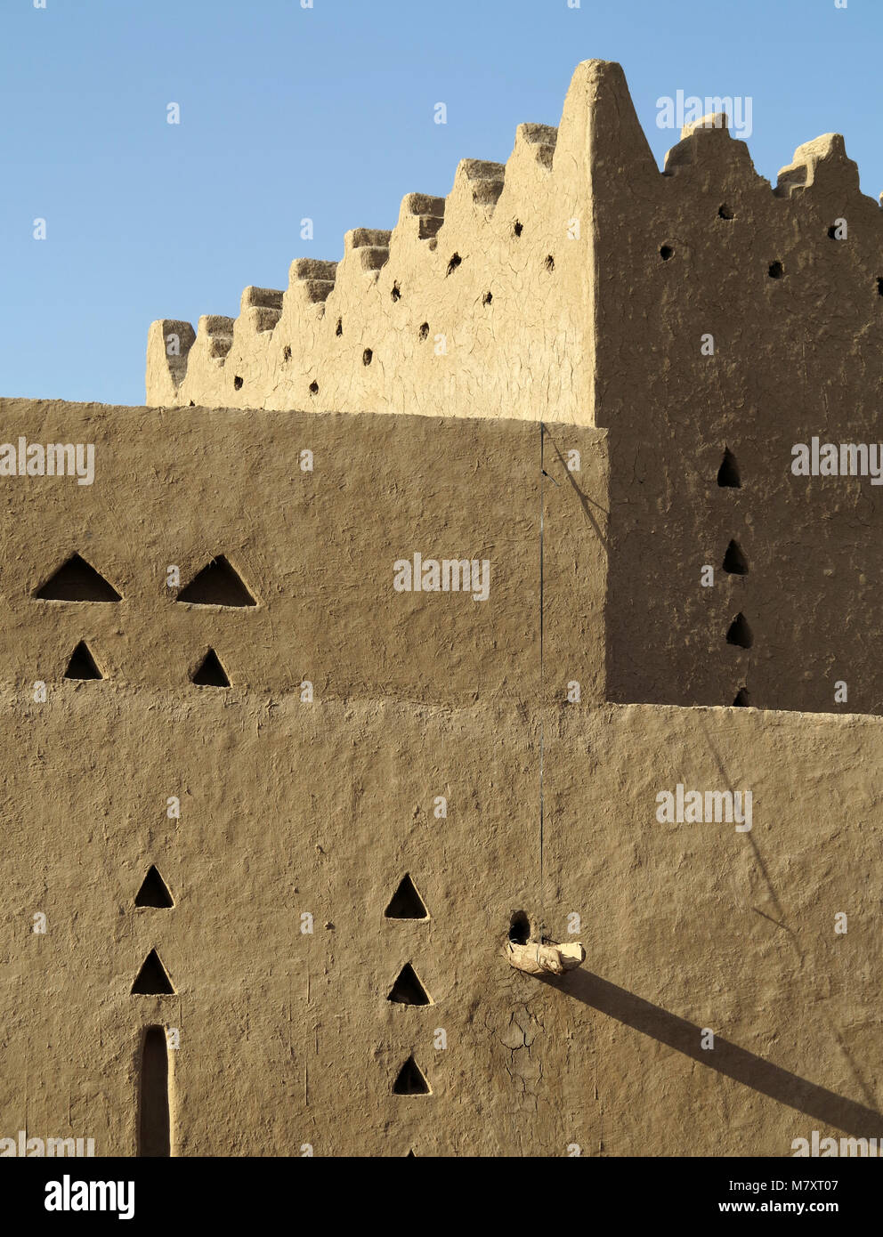 Houses and palaces made of adobe and earth in Diriyya / Diriyah, the ...
