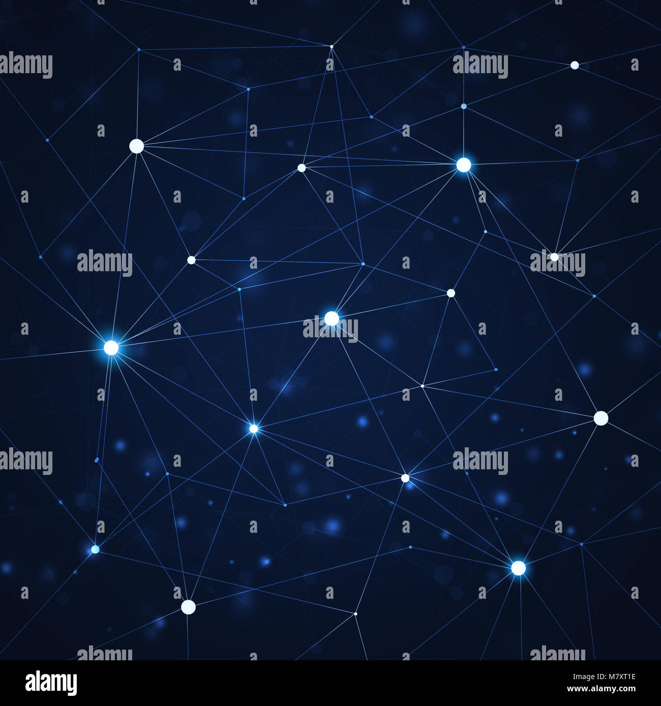network concept global web connections technology blue background Stock ...