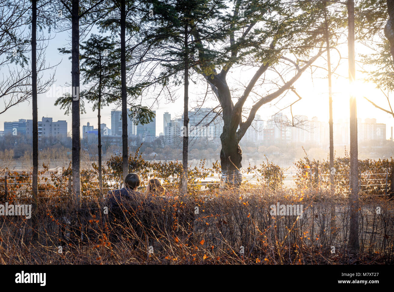 View of the Seonyudo Park in Seoul, South Korea. The park used to be a ...