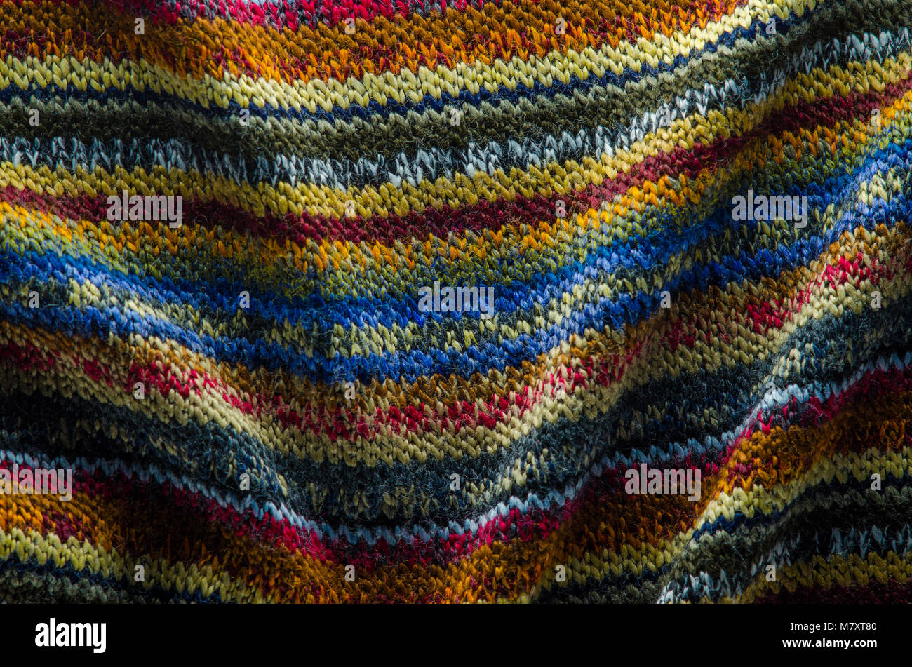 Colorful Knit Fabric Texture. Folds on of Knitted Sweater Cloth. Blank ...