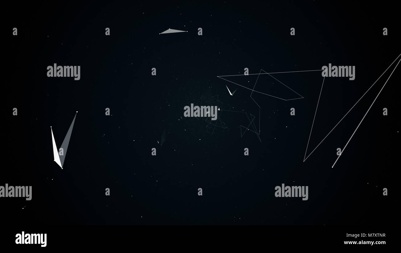 fly during network connections between nodes - dots, illustration ...