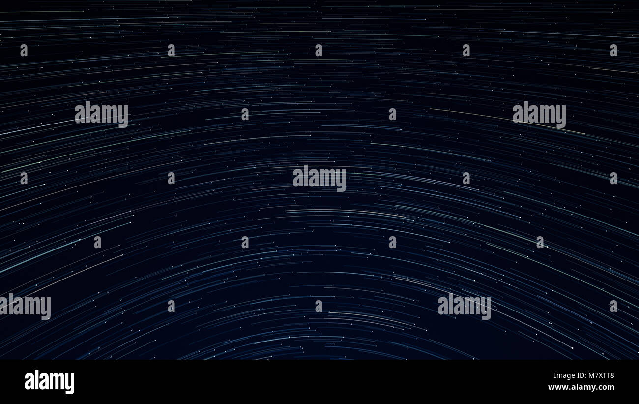 star trail galaxy in stunning night, 4K computer generated illustration ...