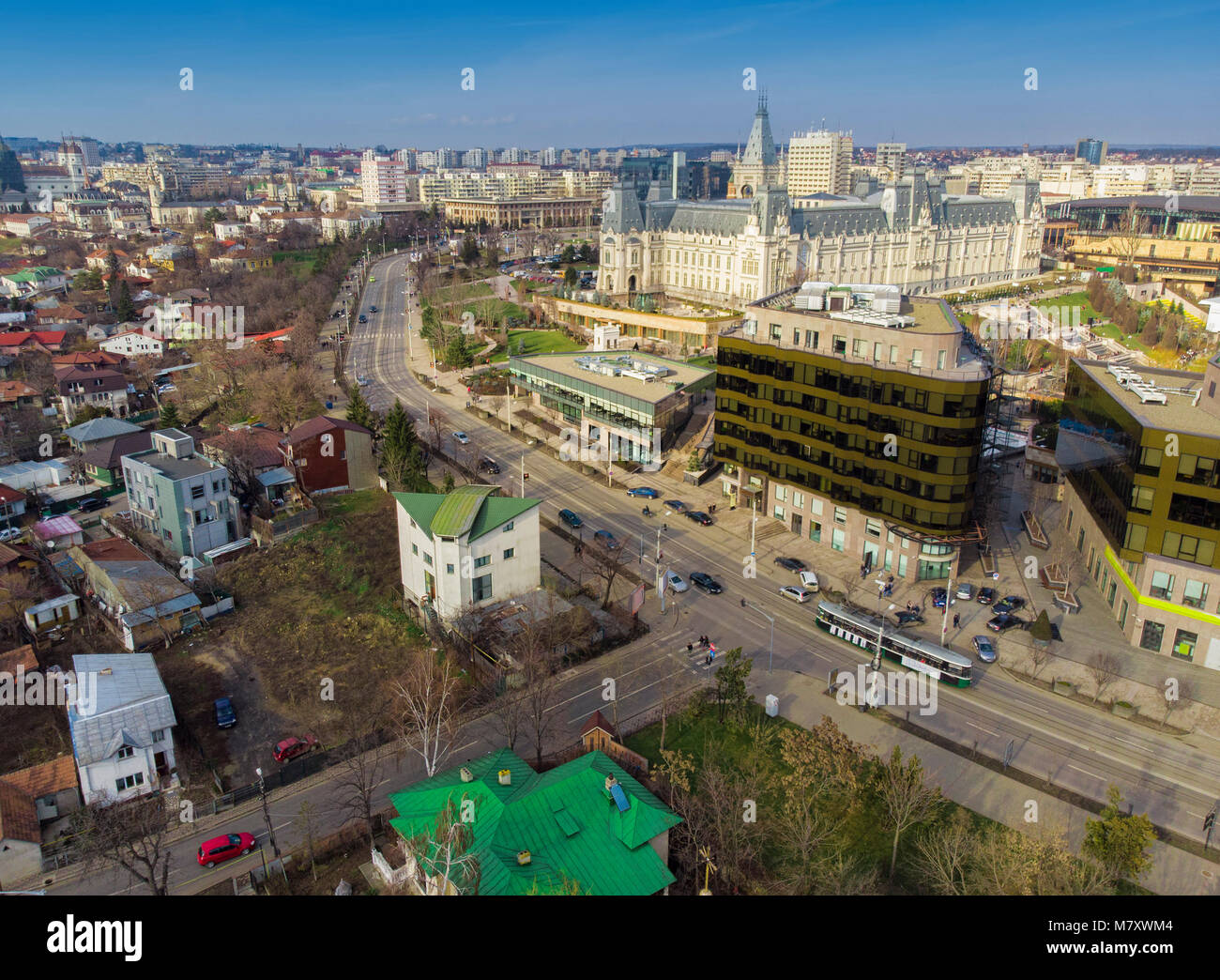 Iasi city in Moldavia, Romania. Aerial view Stock Photo - Alamy