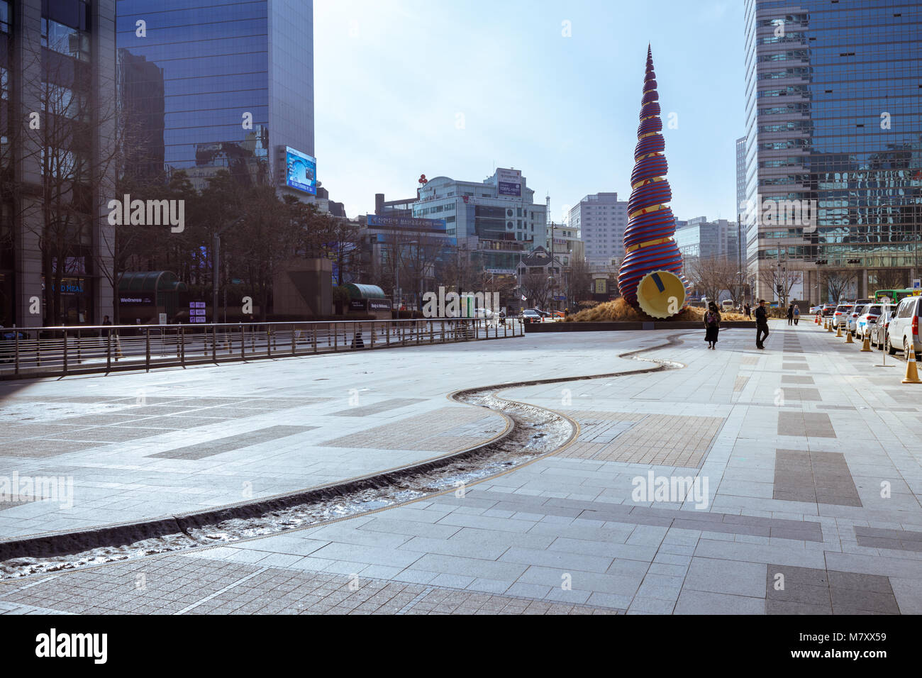 Seoul, South Korea - March 6, 2018 : Shell pagoda monument near ...