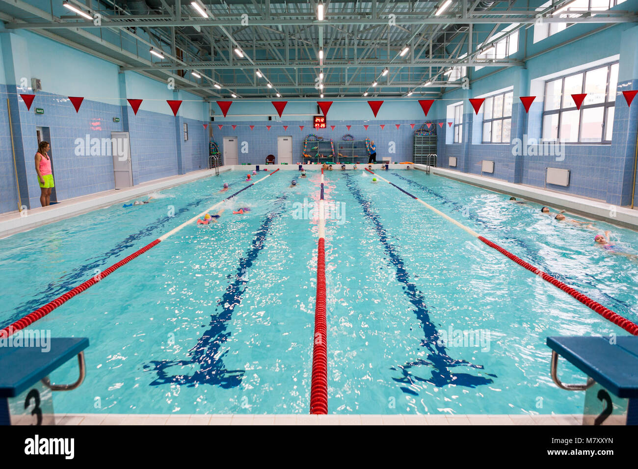 Indoor school swimming pool hi-res stock photography and images - Alamy