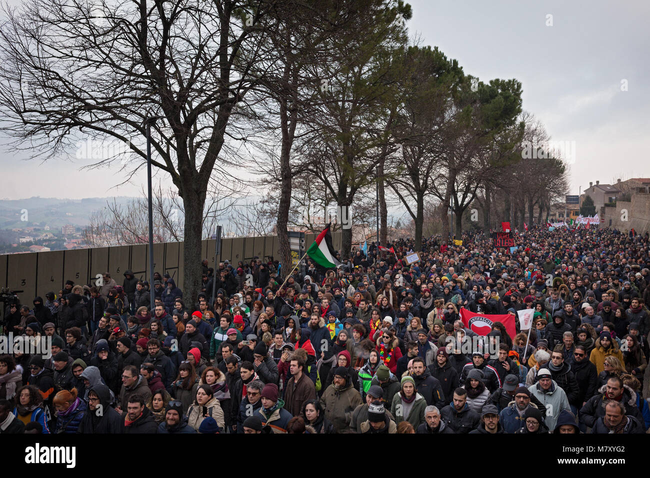 Anti-racist demonstration Featuring: Atmosphere Where: Macerata, Italy ...