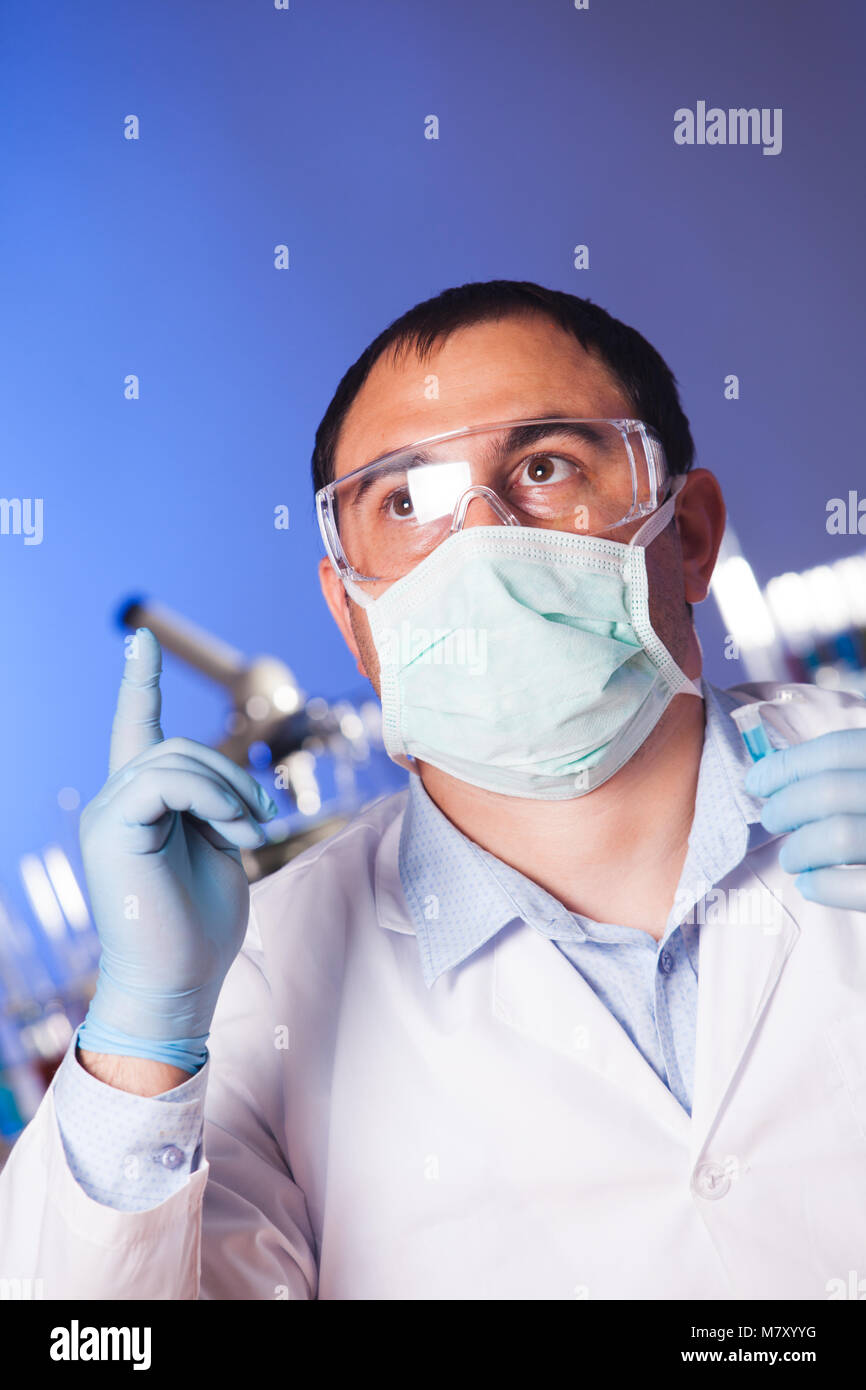Scientist is thinking Stock Photo - Alamy