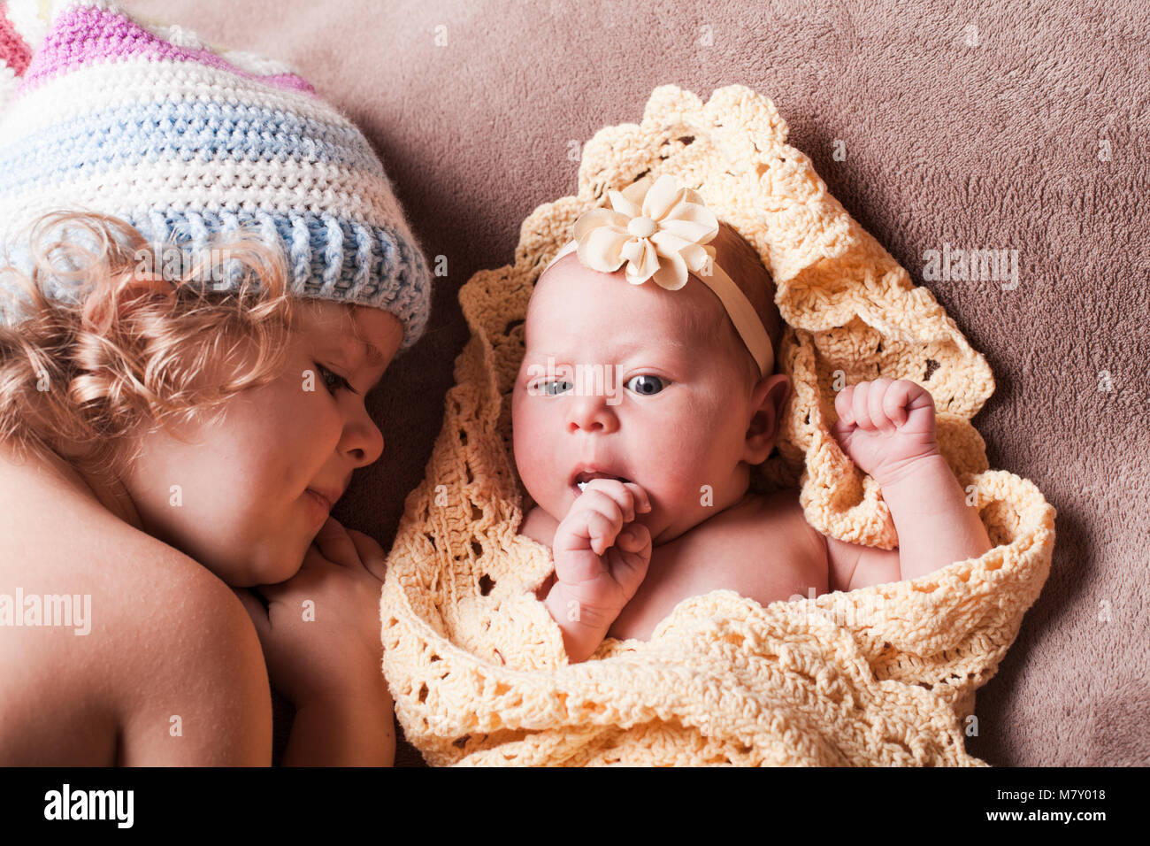 Two sisters portrait Stock Photo - Alamy
