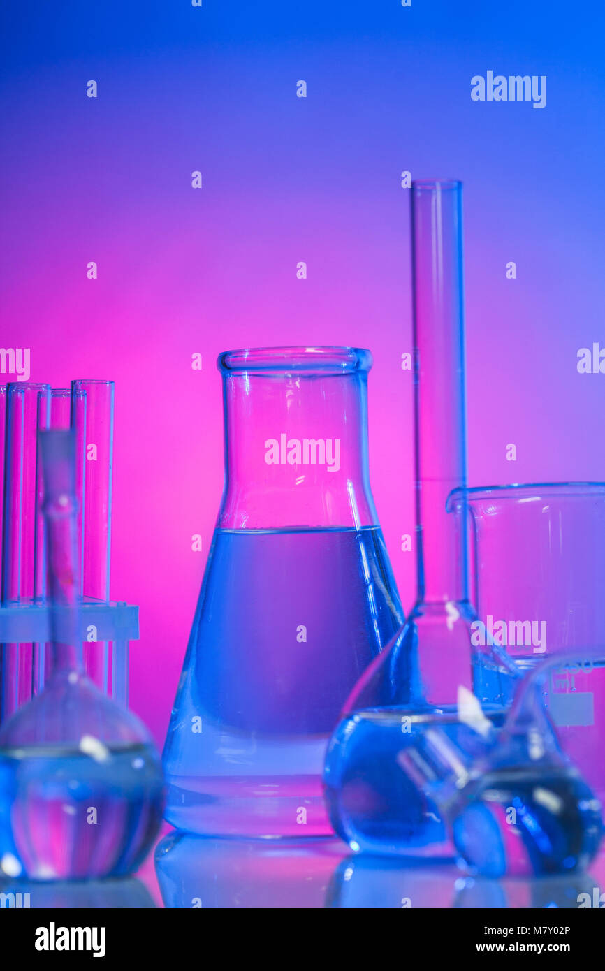 Laboratory glass in light Stock Photo - Alamy