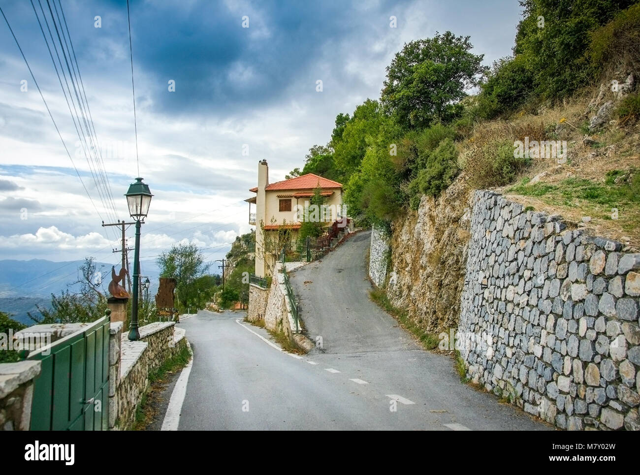 Streets and houses in Stemnitsa village.Greece Stock Photo - Alamy